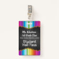 Colored Pencils Bathroom / Hall Pass Badge | Zazzle