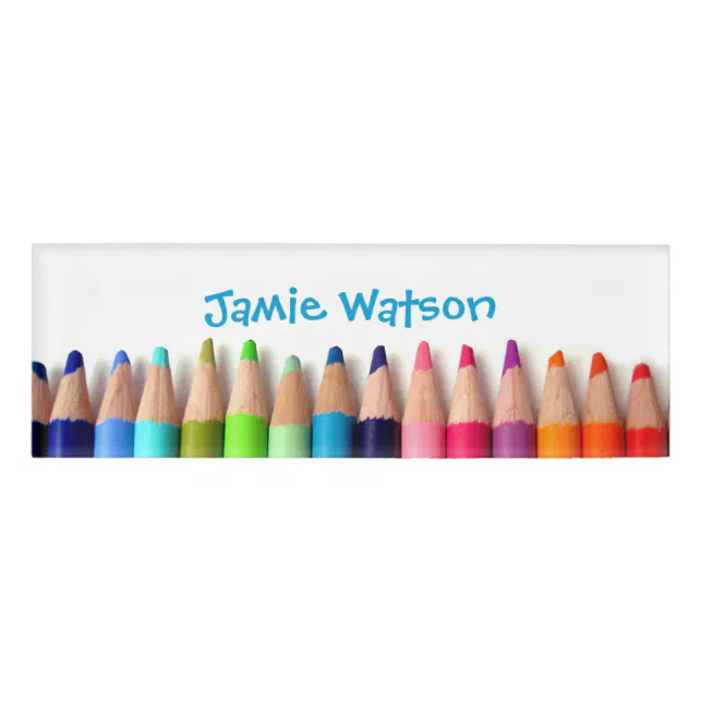 Colored Pencils Name Tag | Zazzle