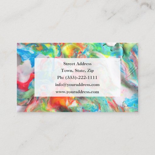 Colored Plasticine Art School - Art Teacher Card | Zazzle