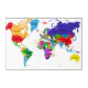 Colored Political World Map Acrylic Print | Zazzle