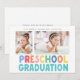 Colorful 2 Photo Preschool Graduation Party Invitation | Zazzle