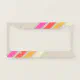 Colorful 70s 80s Retro Striped Stripes License Plate Frame | Zazzle
