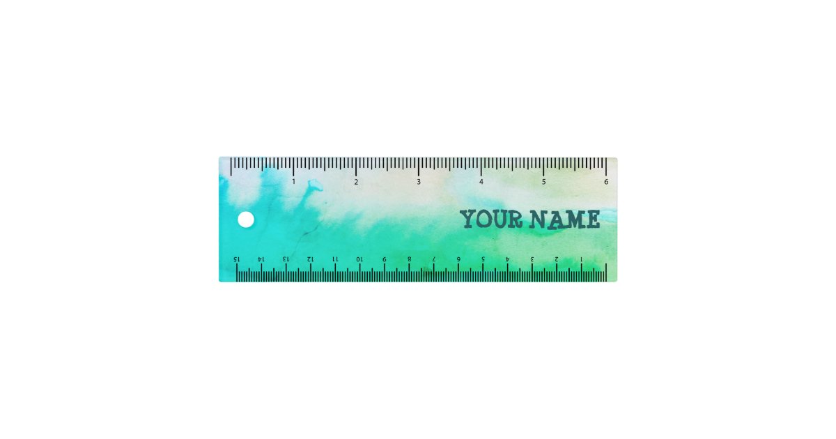 Colorful Abstract Art Watercolor CUSTOMIZE Ruler | Zazzle