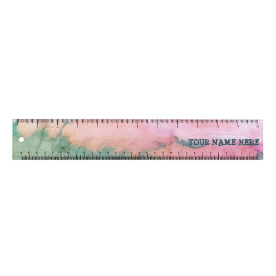 Colorful Abstract Art Watercolor CUSTOMIZE Ruler | Zazzle.com