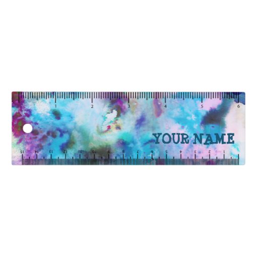 Colorful Abstract Art Watercolor CUSTOMIZE Ruler | Zazzle