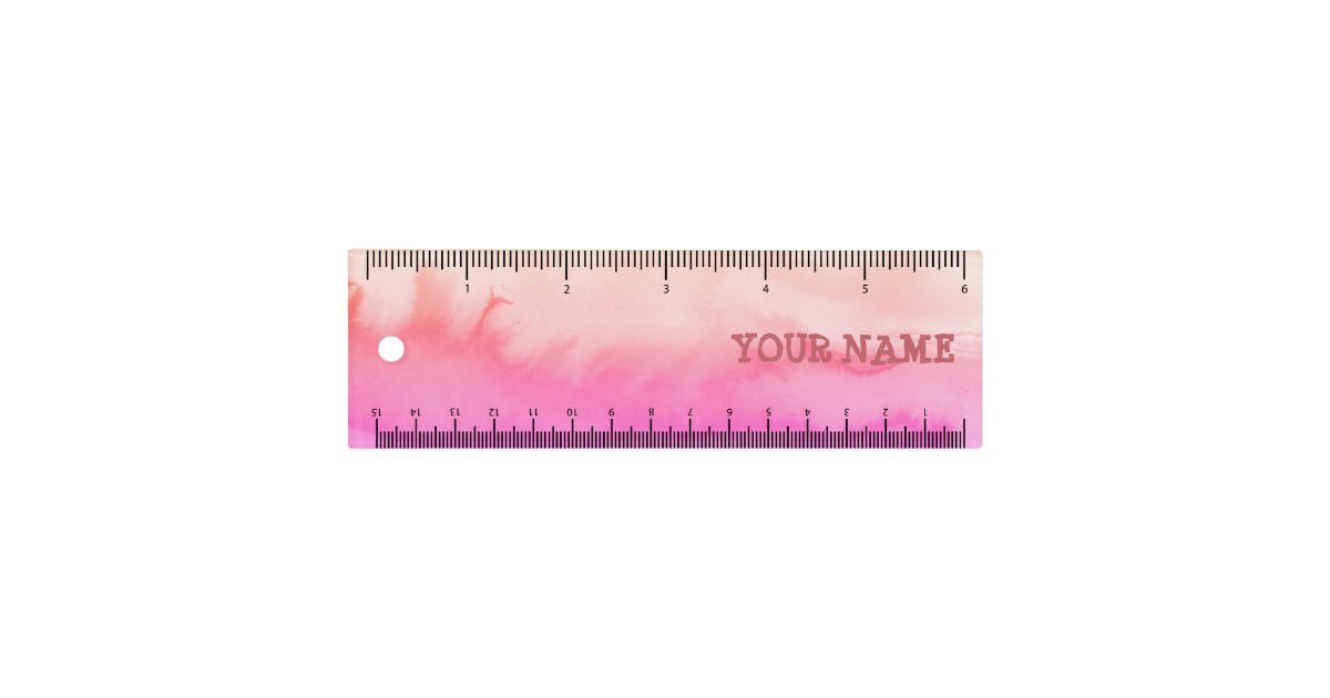 Colorful Abstract Art Watercolor CUSTOMIZE Ruler | Zazzle