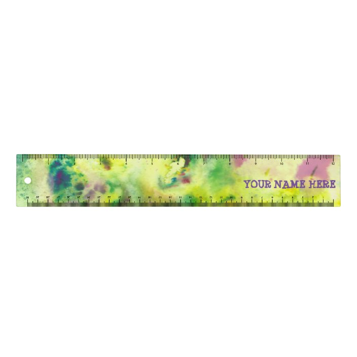 Colorful Abstract Art Watercolor CUSTOMIZE Ruler | Zazzle.com