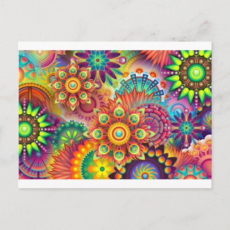 colorful-abstract-background-1084082.jpg postcard | Zazzle