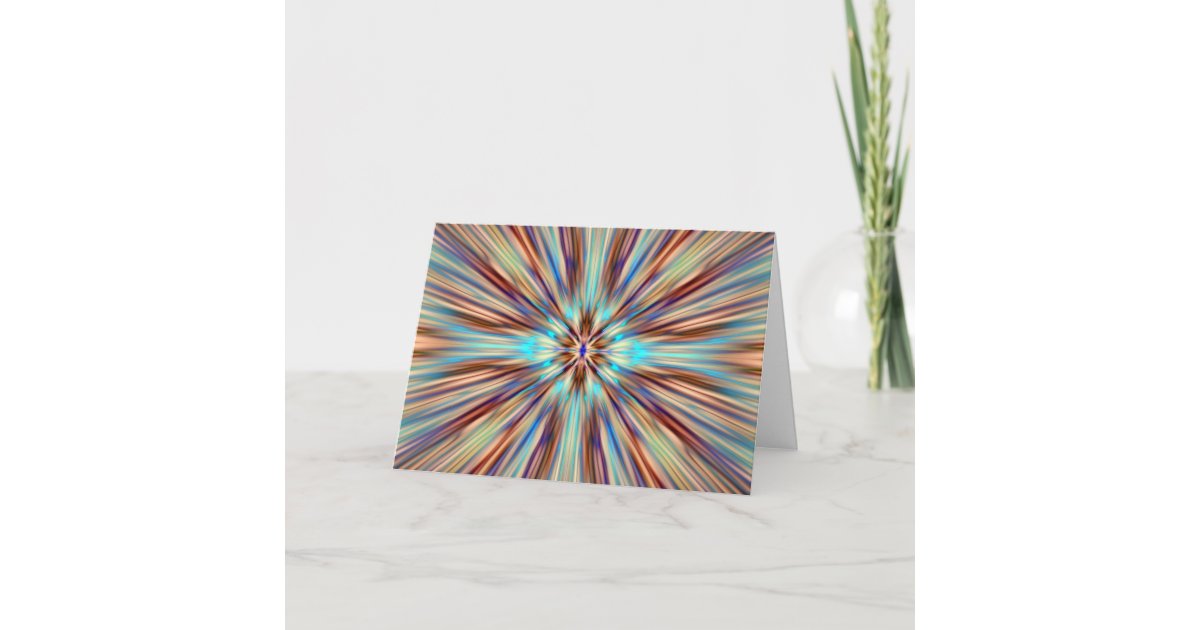 Colorful Abstract Digital Art, Birthday Card | Zazzle