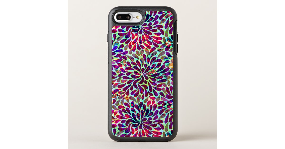 Colorful Abstract Floral Design Otterbox Iphone Case Zazzle