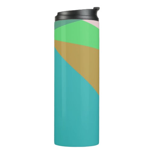 Colorful Abstract Geometry Color Block Triangles Thermal Tumbler | Zazzle