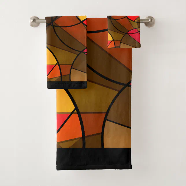 Colorful abstract pattern bath towel set | Zazzle
