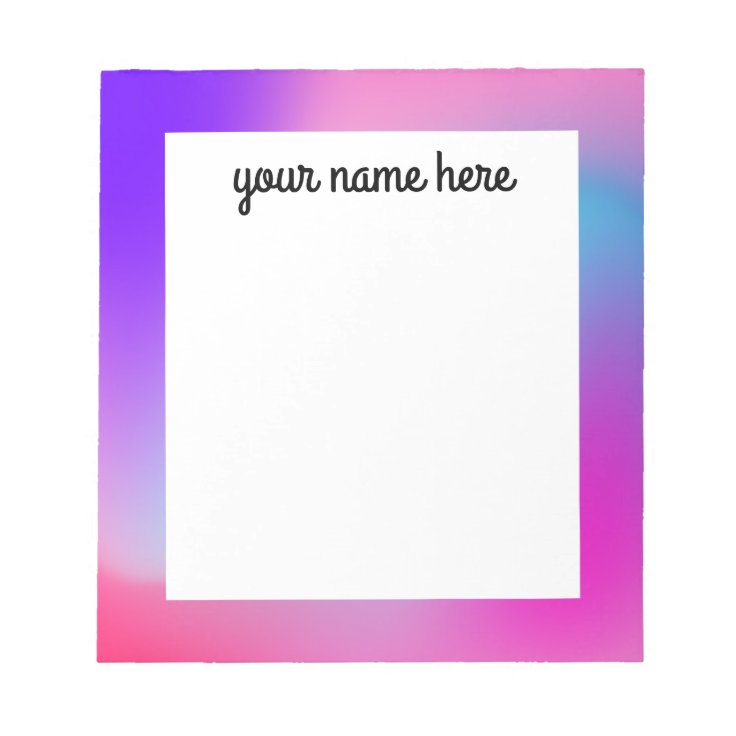 Colorful Abstract Personalized Notepad | Zazzle