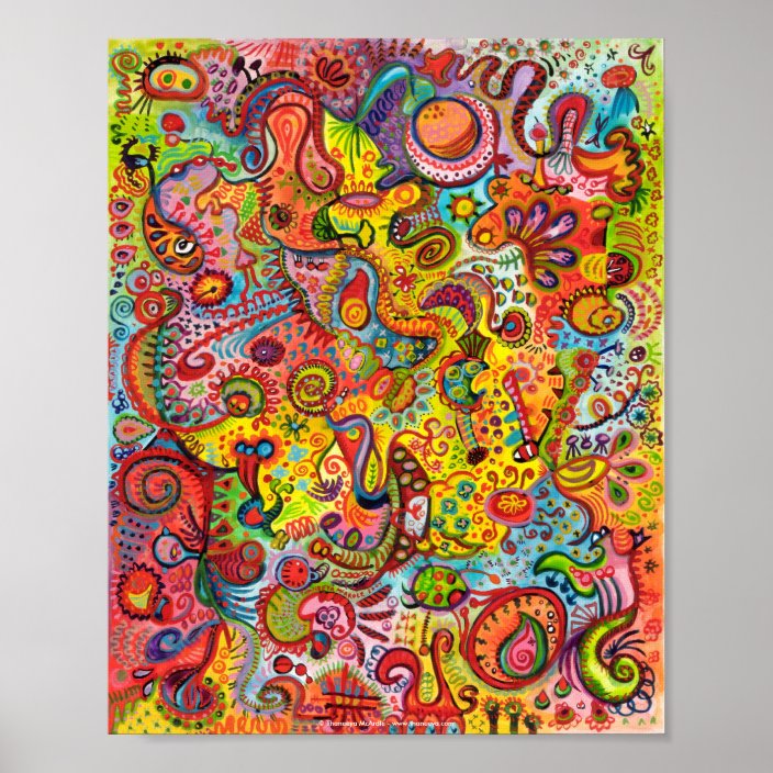 Colorful Abstract Poster or Fine Art Print | Zazzle.com