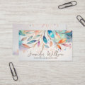 Colorful Abstract Watercolor Tree Art Business Card | Zazzle