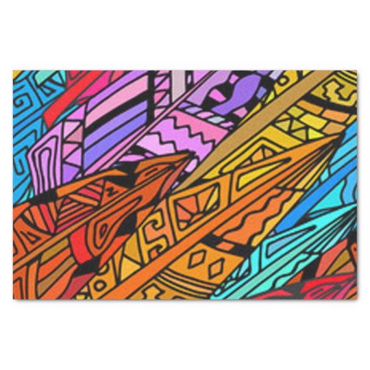 Colorful African Design Tissue Paper | Zazzle.com