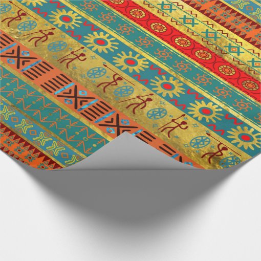 Colorful African Ethnic Tribal Pattern Wrapping Paper | Zazzle