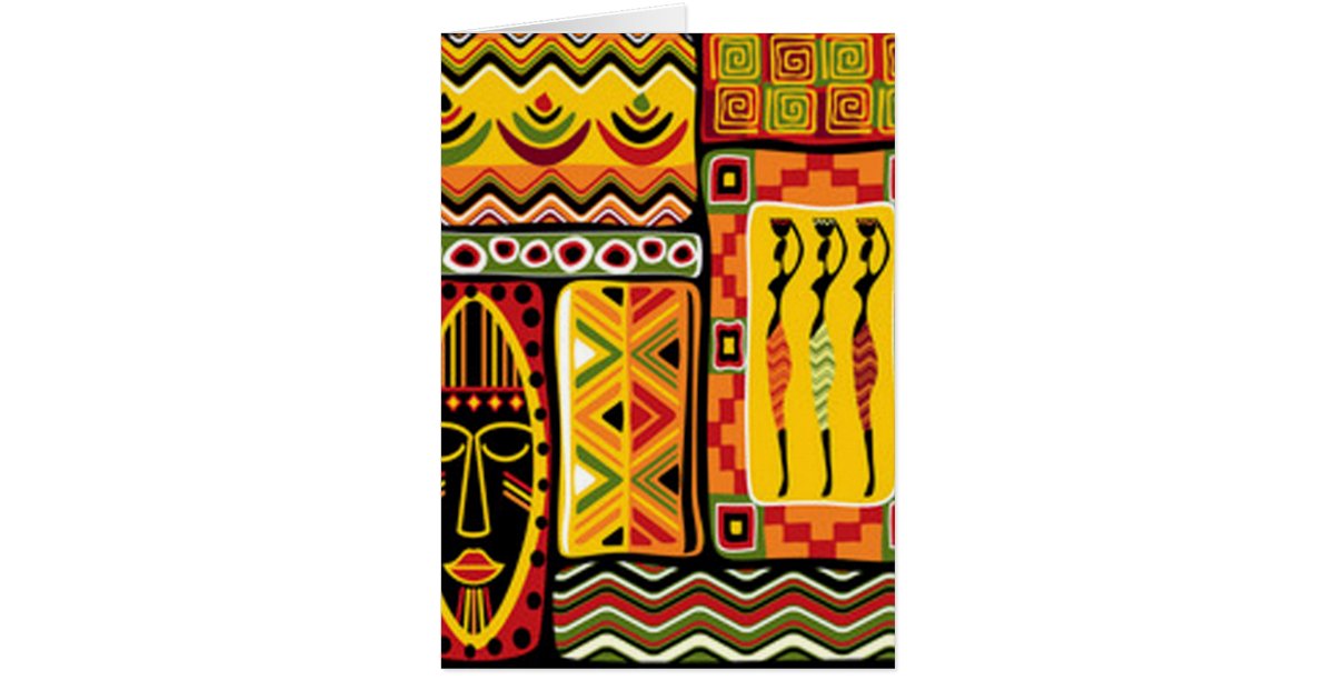 Colorful African Pattern Print Collage | Zazzle
