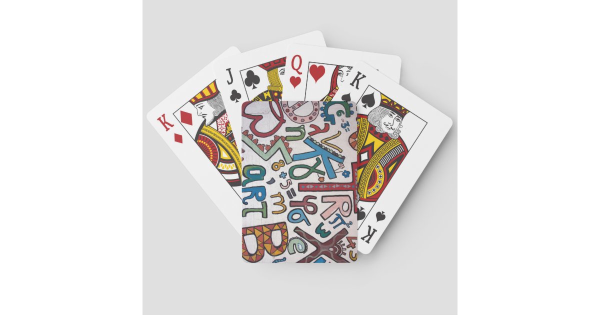 Colorful Alphabet Classic Playing Cards | Zazzle