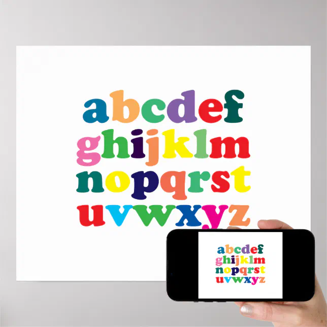 Colorful Alphabet Poster | Zazzle