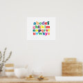 Colorful Alphabet Poster | Zazzle