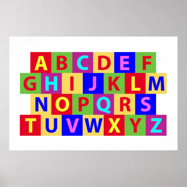 Colorful Alphabet Poster | Zazzle