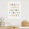 Colorful Alphabets Cute Nursery Poster | Zazzle