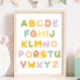 Colorful Alphabets Cutie Nursery Poster | Zazzle