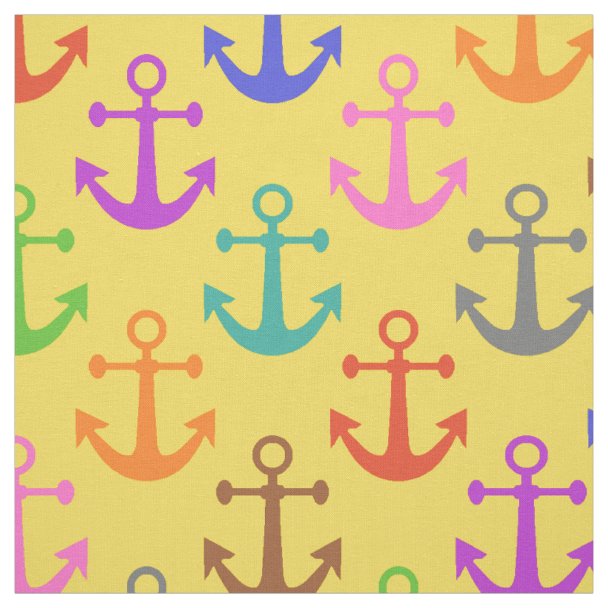 Nautical pattern fabric | Zazzle
