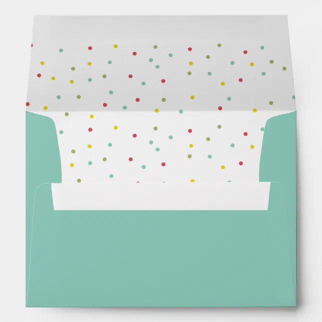 Colorful and Festive Confetti Dots II Envelope | Zazzle