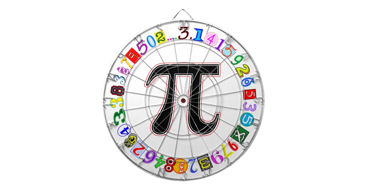 Colorful and Fun Circle of Pi Calculated Dart Board | Zazzle
