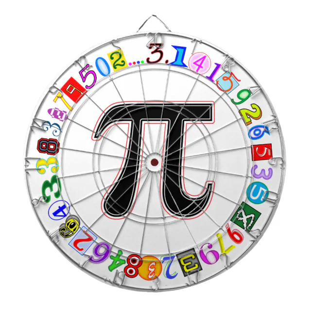 Colorful and Fun Circle of Pi Calculated Dart Board | Zazzle