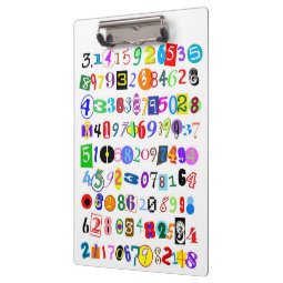 Colorful and Fun Depiction of Pi Clipboard | Zazzle