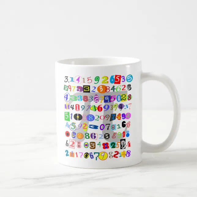 Colorful and Fun Depiction of Pi Coffee Mug | Zazzle