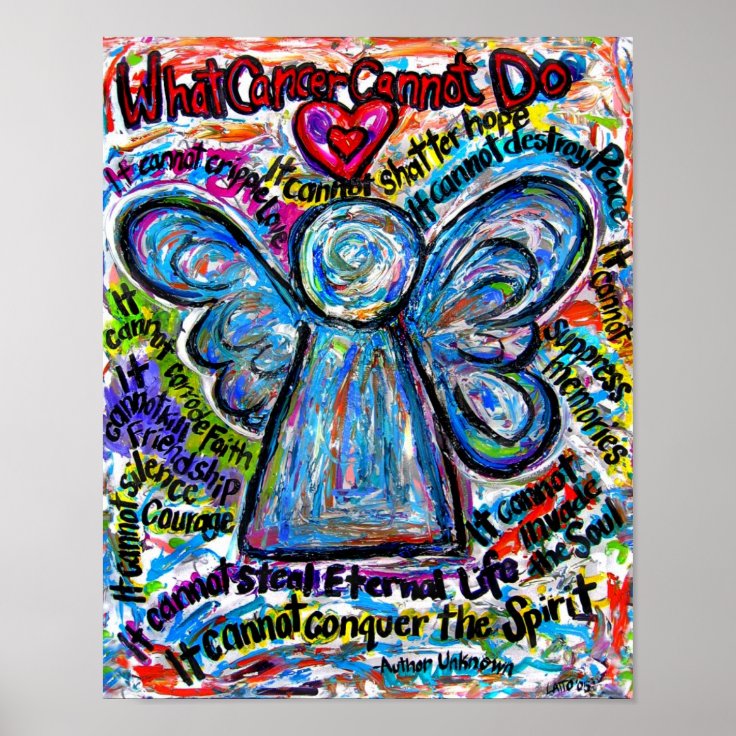 Colorful Angel Angel Poster Print | Zazzle