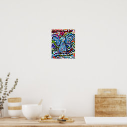 Colorful Angel Angel Poster Print | Zazzle