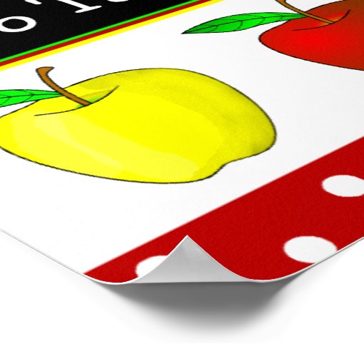 Colorful Apples School Classroom Rules Poster | Zazzle