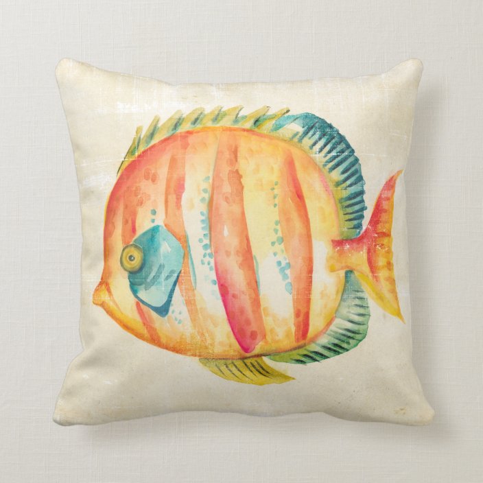 Colorful Aquarium Fish Throw Pillow | Zazzle.com
