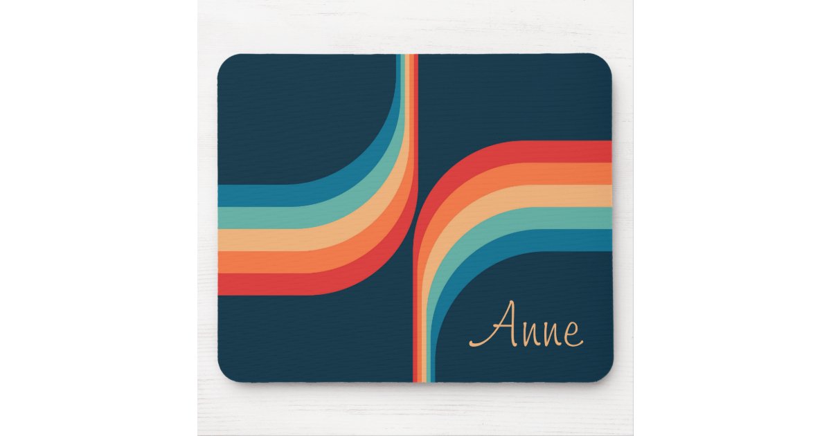 Colorful arches in retro style mouse pad | Zazzle