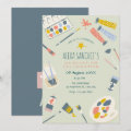 Colorful art paint brush Graduation Invitation | Zazzle