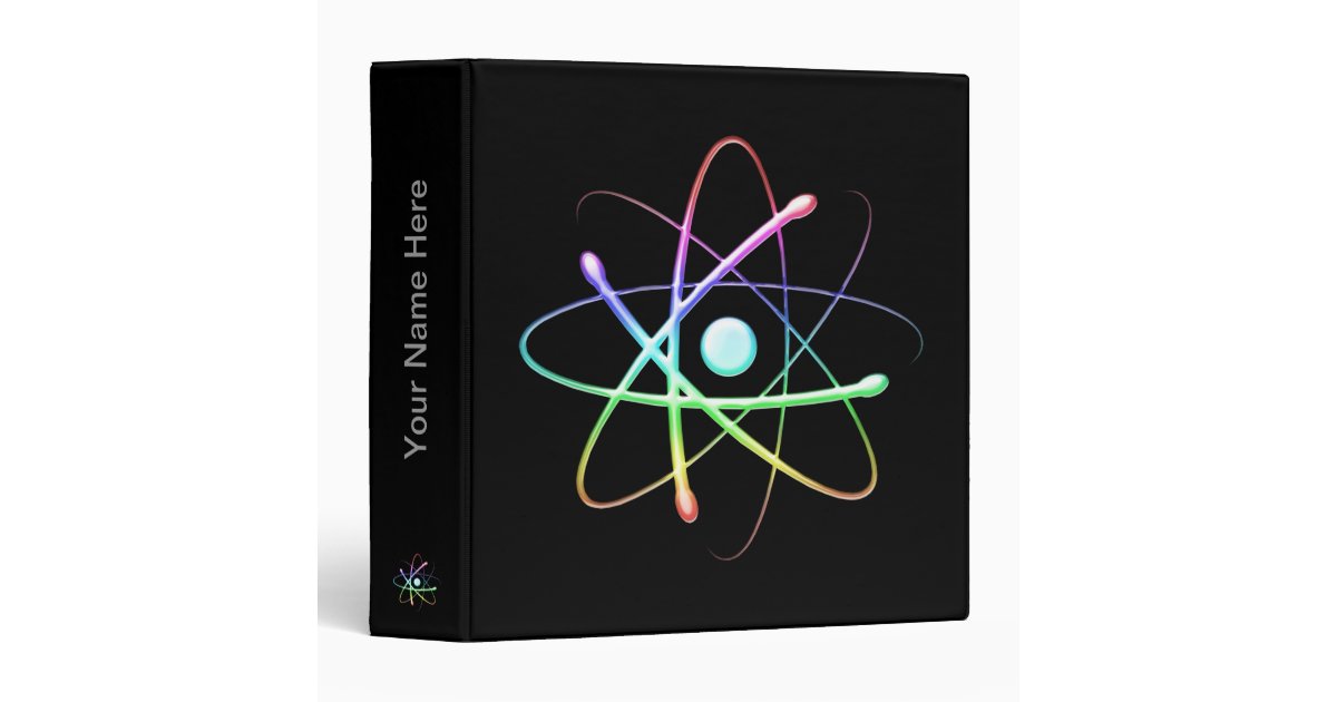 Colorful Atomic Power Binder | Zazzle