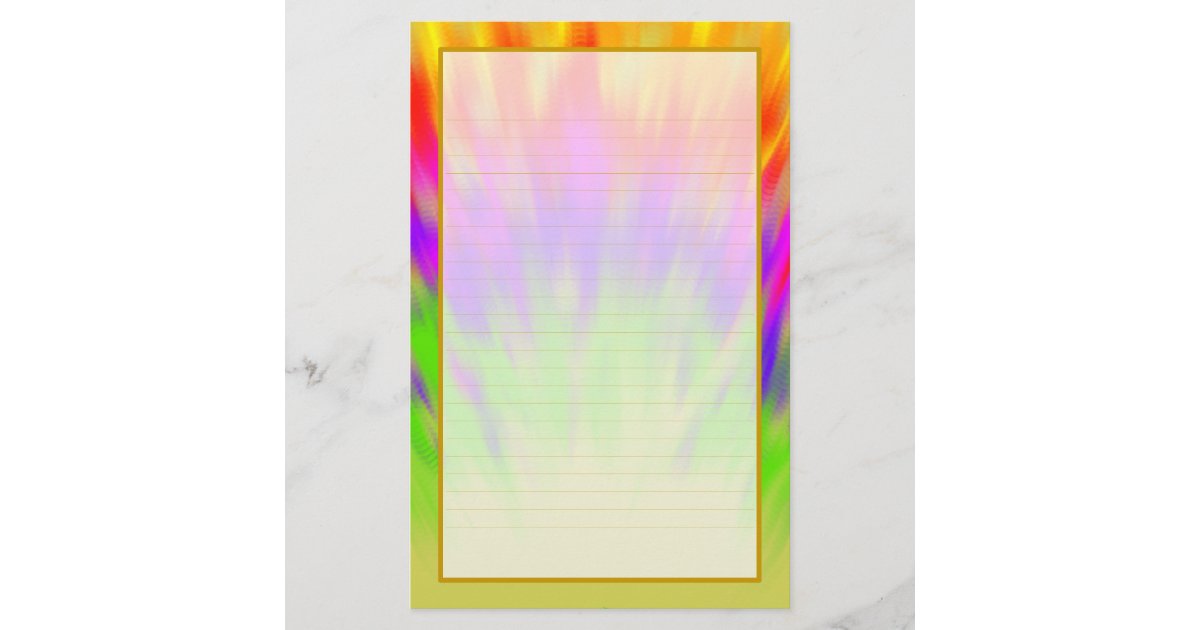 Colorful Aurora I Fine Lined Stationery | Zazzle