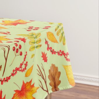 Colorful Autumn Leaves Tablecloth | Zazzle