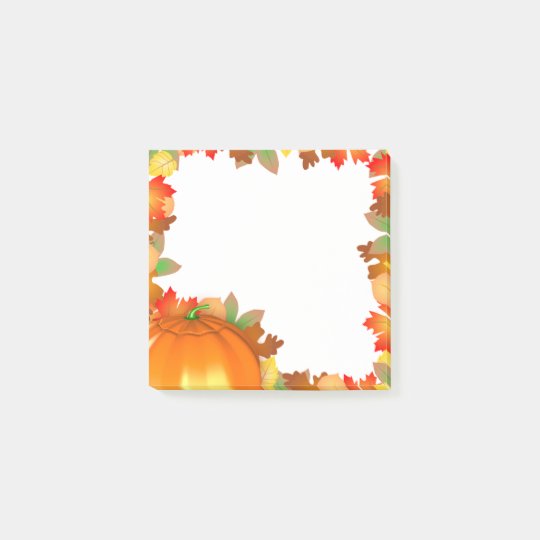 Colorful Autumn Leaves Thanksgiving Post-it® Note | Zazzle.com