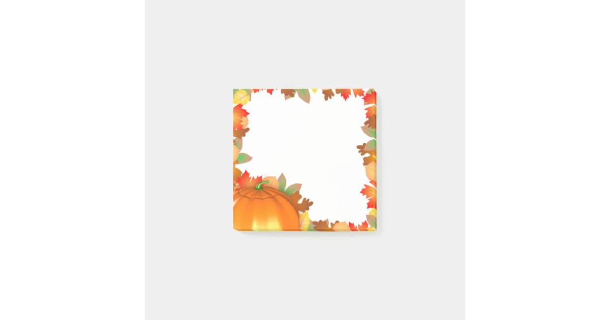 Colorful Autumn Leaves Thanksgiving Post-it® Note | Zazzle.com