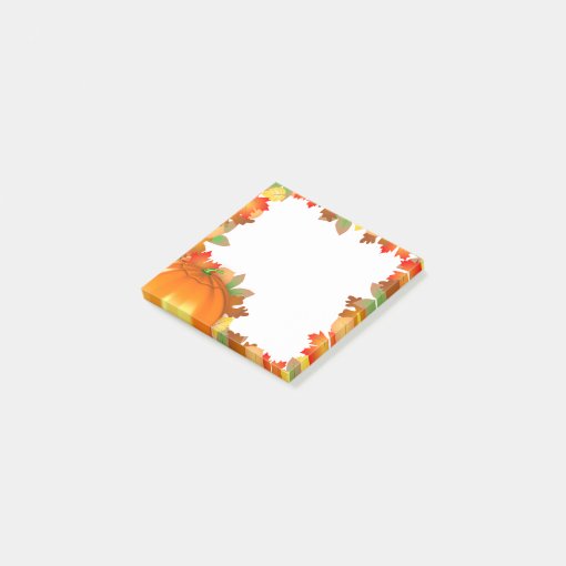 Colorful Autumn Leaves Thanksgiving Post-it® Note | Zazzle