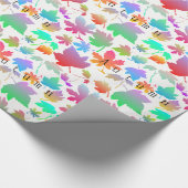 Colorful autumn leaves wrapping paper | Zazzle