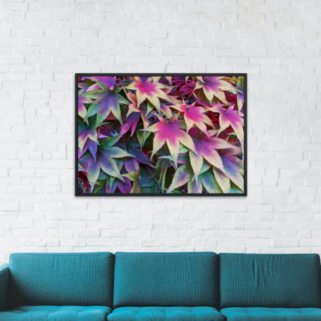 Colorful Autumn Maple Leaves Poster | Zazzle