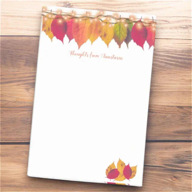 Colorful Autumn Seasonal Leaves Firefly Lights Post-it Notes | Zazzle