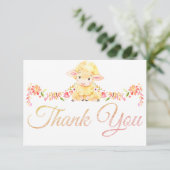 Colorful Baby Sheep / Lamb Thank You Card | Zazzle